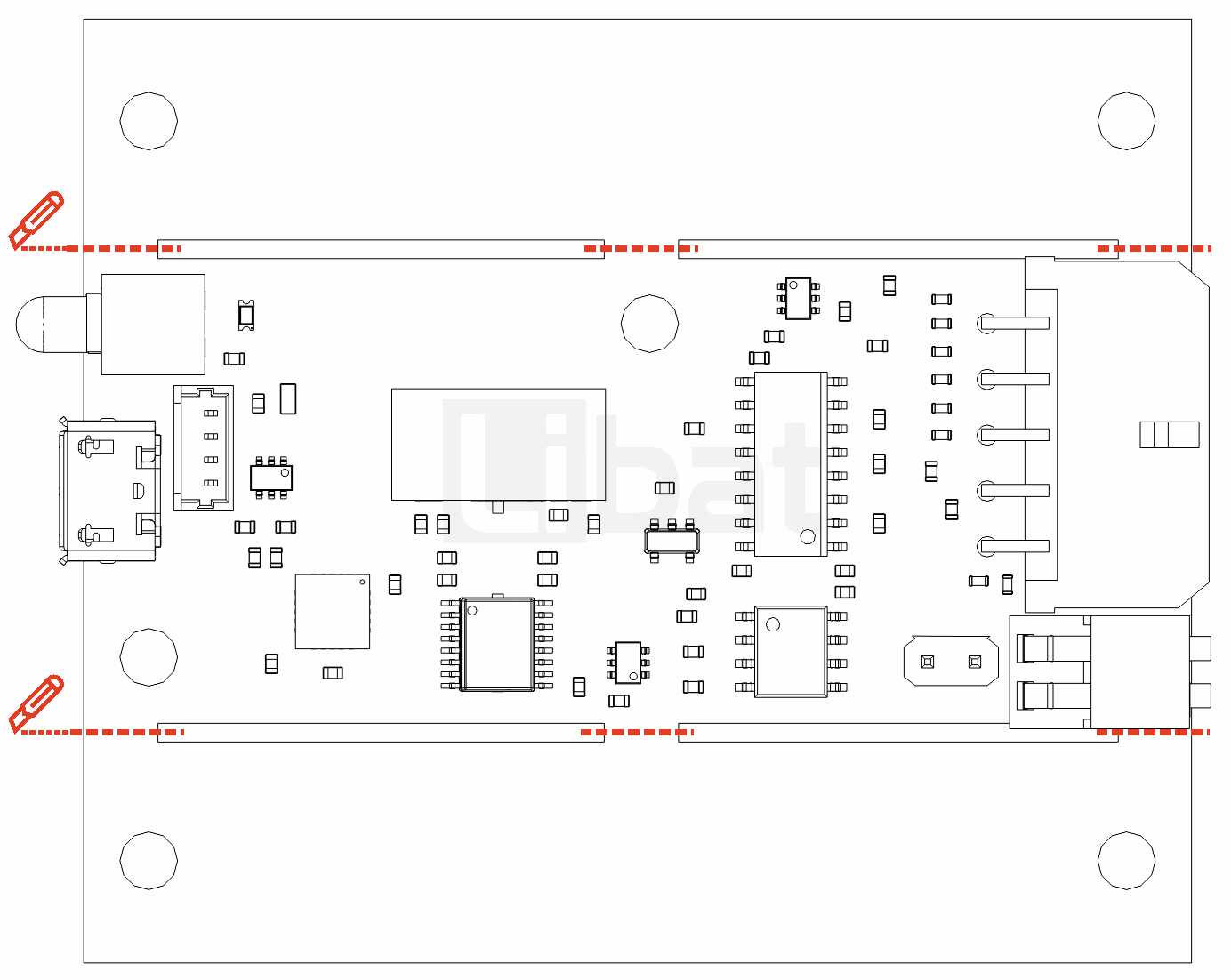INT201 Board Dimensions LiBat Product Documentation